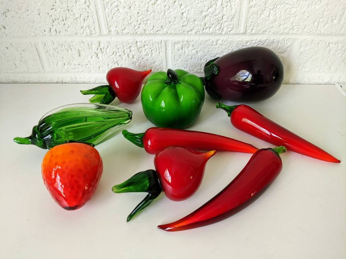 Vintage Glass Vegetables and Fruits Sold Separately | Etsy