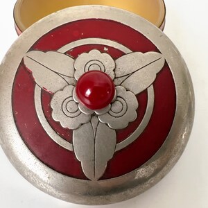 Vintage Chase USA Art Deco Powder Jar | Chrome, Glass, and Enamel ...