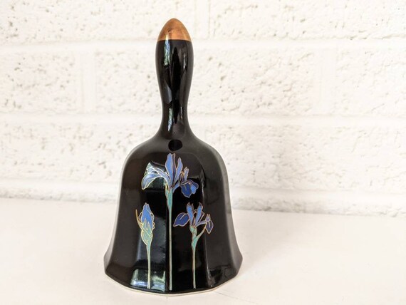 Vintage Blue Iris Bell by Otagiri Japan Ceramic Bell - Etsy