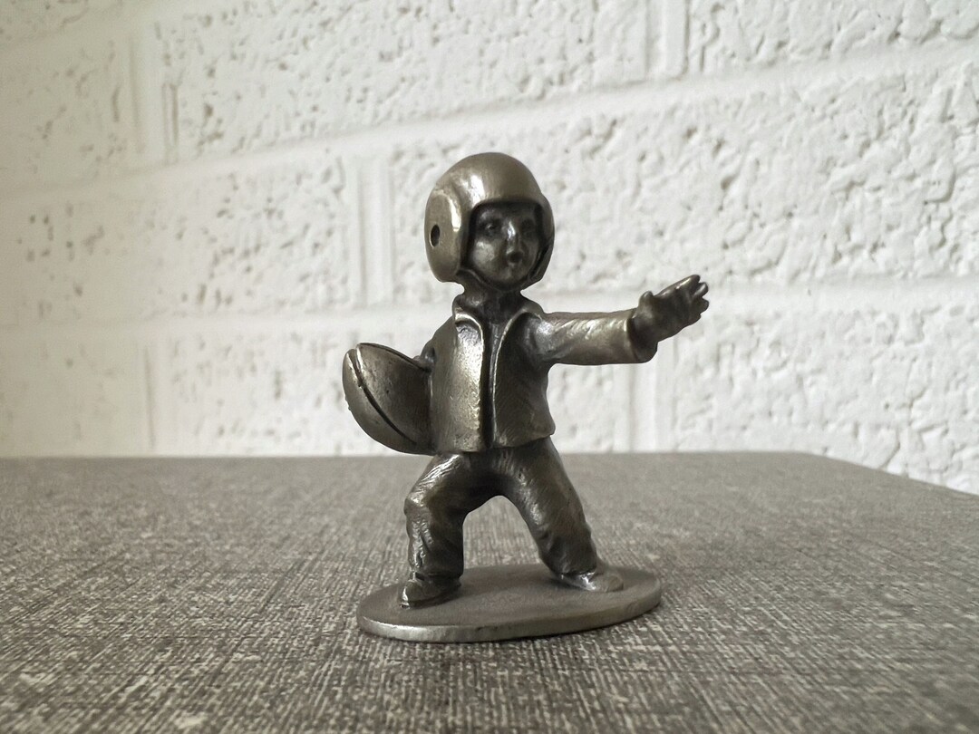 Tiny Hudson Pewter Football Player Figurine | Wilson | Young Football ...