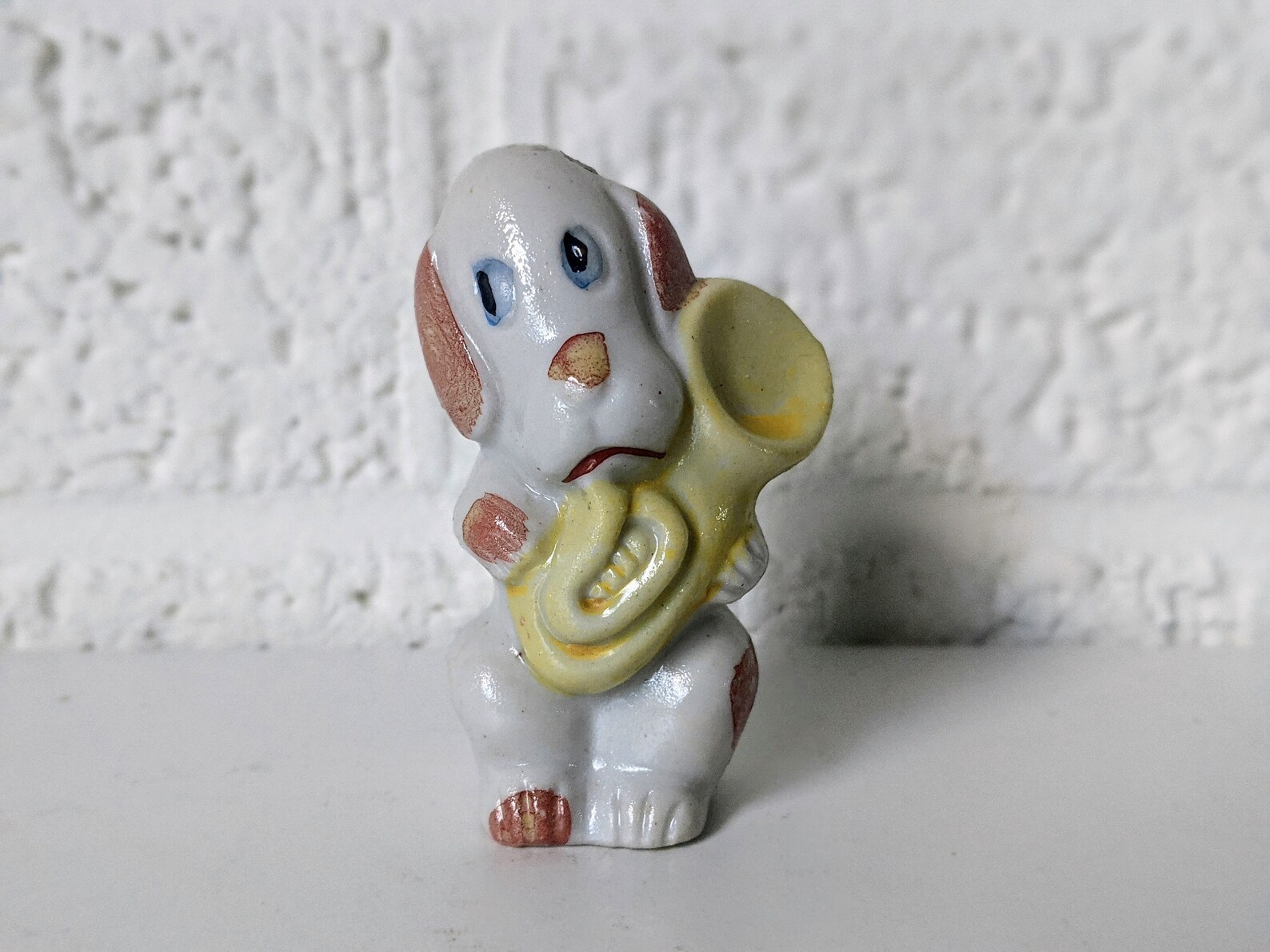 Vintage Figurine Dog Playing Saxophone | Japan - Etsy