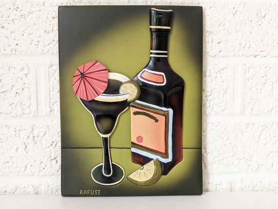 Vintage Rafuse 3D Wall Art Cocktail Wall Art 3d Wall - Etsy