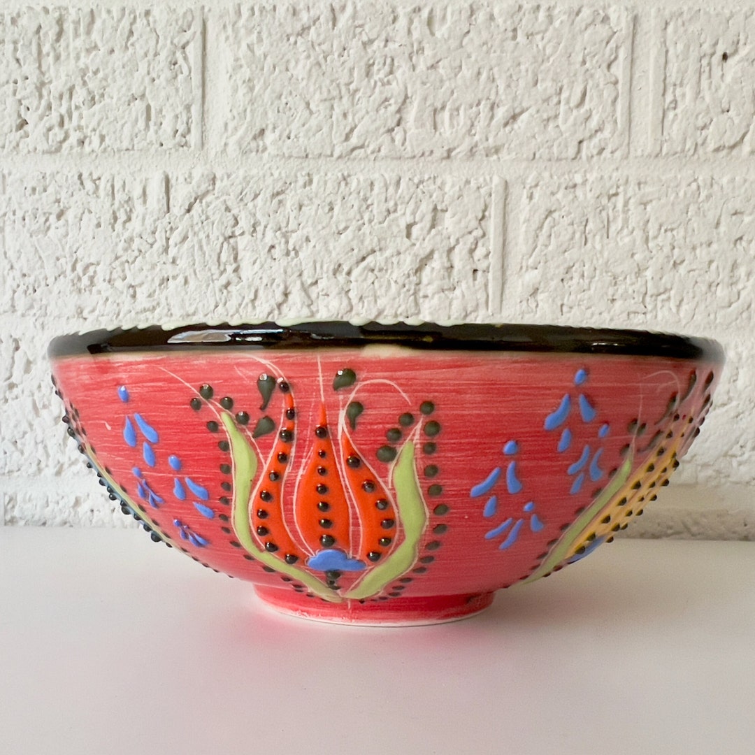 Vintage Natto Pottery Bowl | Signed "natto" | Turkish Pottery Bowl - Etsy