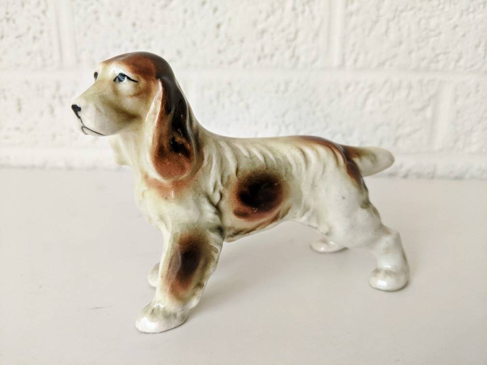 Vintage Ceramic Dog Figurine - Etsy