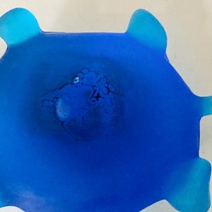 Vintage Satin Blue Glass Turtle Figurine or Paperweight - Etsy