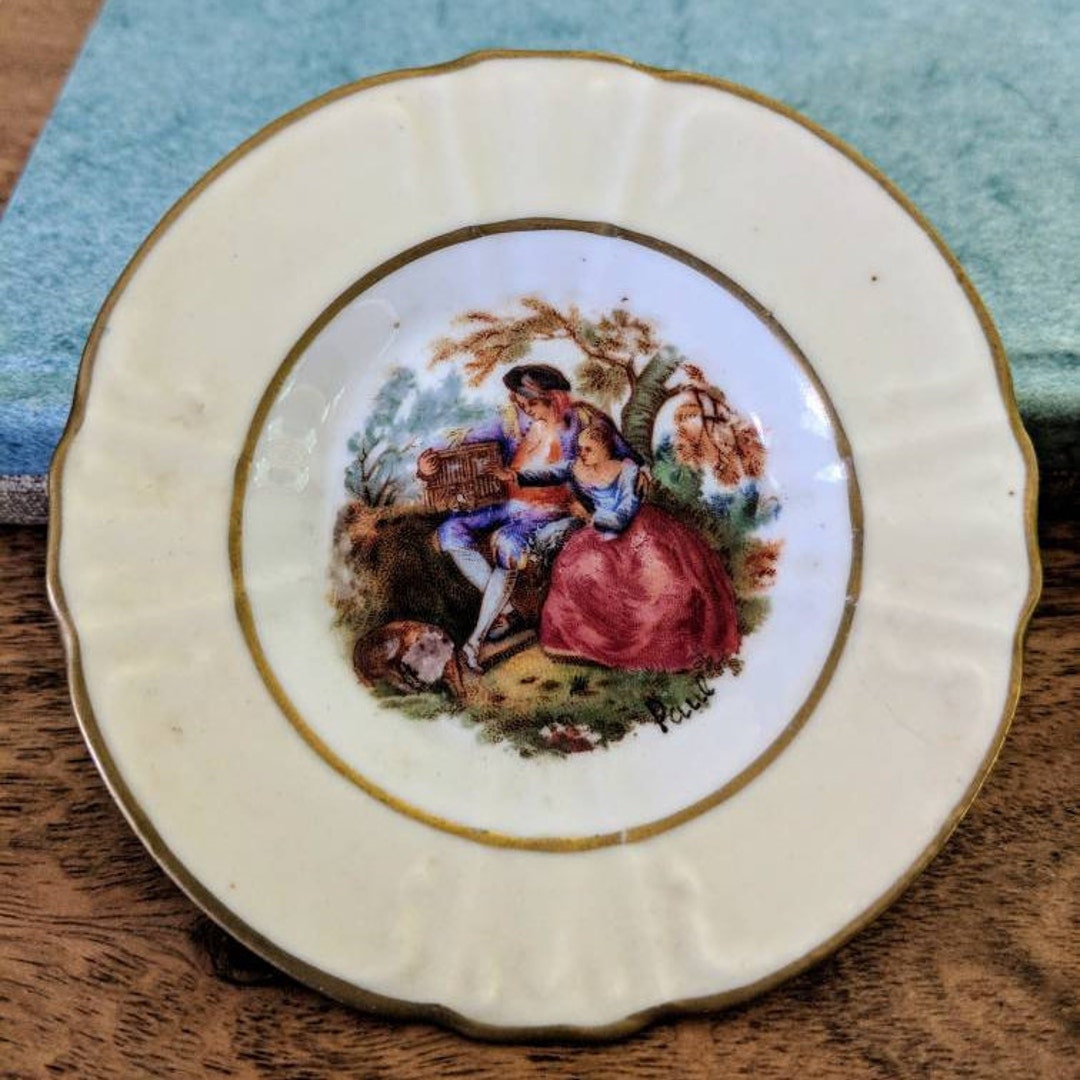Pair of Mini Plates French Courting Scenes - Etsy