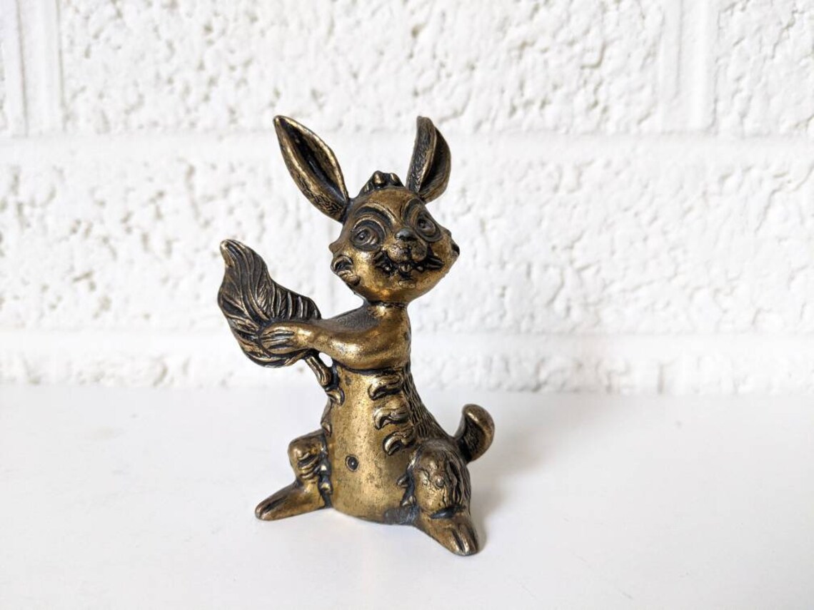 Vintage Brass Bunny Brass Rabbit Mod. Dep. Made in Italy | Etsy