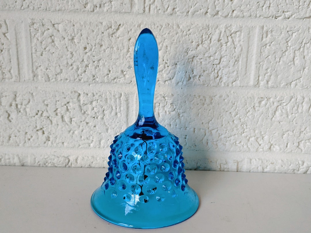 Vintage Blue Hobnail Bell, Dinner Bell, Fenton Glass Bell - Etsy