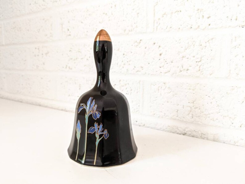 Vintage Blue Iris Bell by Otagiri Japan Ceramic Bell - Etsy