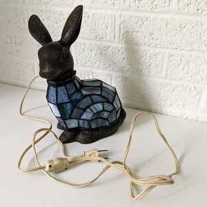 Vintage Rabbit Lamp Lot Tiffany Style Stained Glass and | Etsy