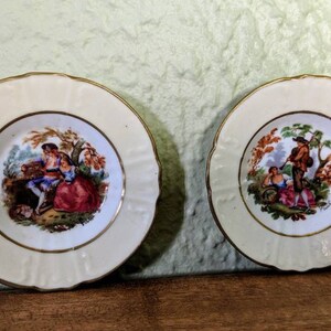 Pair of Mini Plates | French | Courting Scenes - Etsy