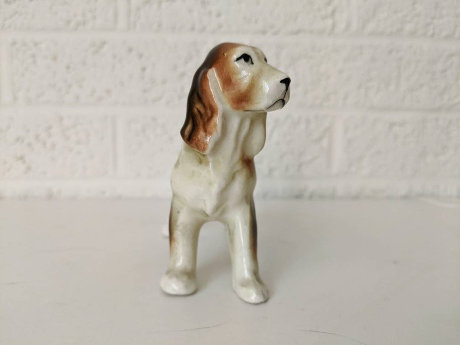 Vintage Ceramic Dog Figurine - Etsy