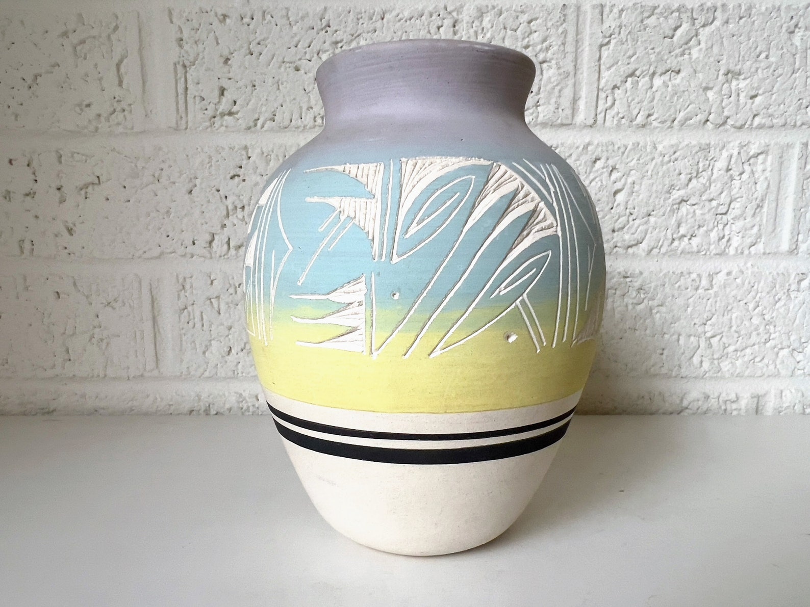 Vintage Signed Diné Pottery Vase Navajo American Indian - Etsy