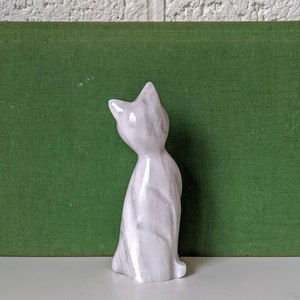 Vintage Carved Marble Cat | Carved Stone Cat Figurine - Etsy