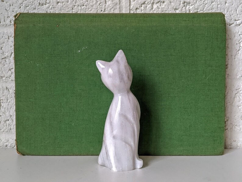 Vintage Carved Marble Cat Carved Stone Cat Figurine - Etsy