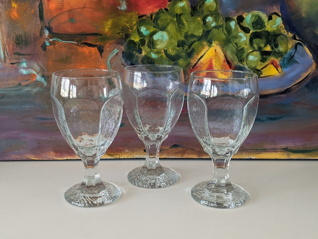 Individual Vintage Libbey Glass Chivalry Clear Red Wine Glass ...