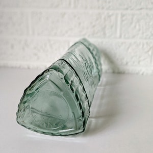 Tall Vintage Triangular Glass Bottle, Jar, or Vase | Possibly Libbey ...