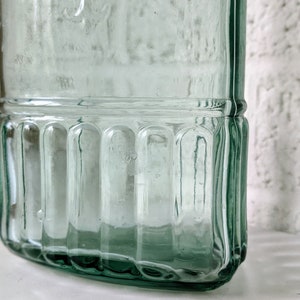 Tall Vintage Triangular Glass Bottle, Jar, or Vase | Possibly Libbey ...
