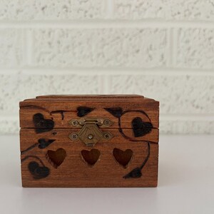 Vintage Wooden Trinket Box and Miniature Clogs | Miniature Wood Chest ...