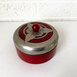 Vintage Chase USA Art Deco Powder Jar | Chrome, Glass, and Enamel ...