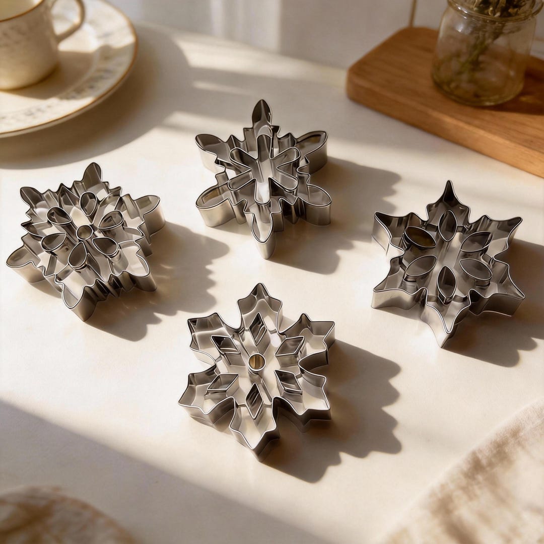 Snowflake Cookie Cutter Set, Cookie Baking Tool, Stainless Steel ...