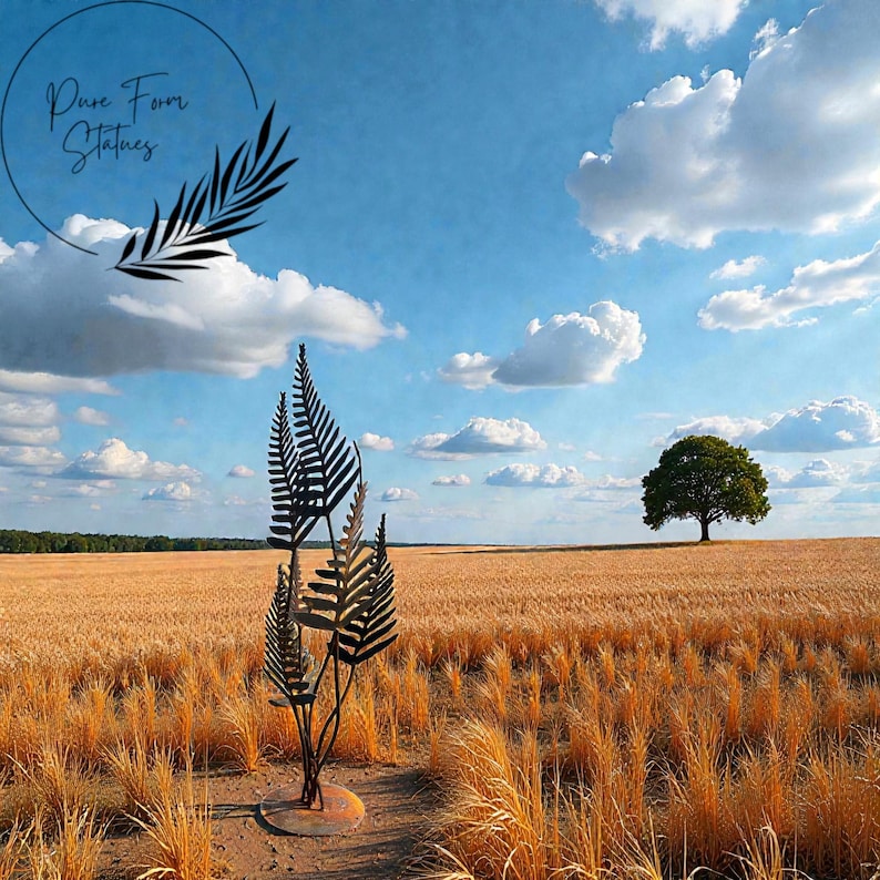 Rustic Fern Sculpture, Rusty Metal Garden Art - Etsy Israel