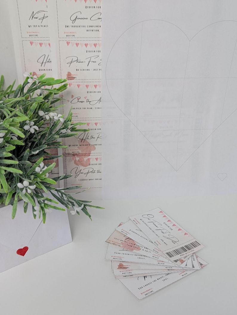 Romantic Love Coupon Book – Printable, Editable Canva Template (PDF ...