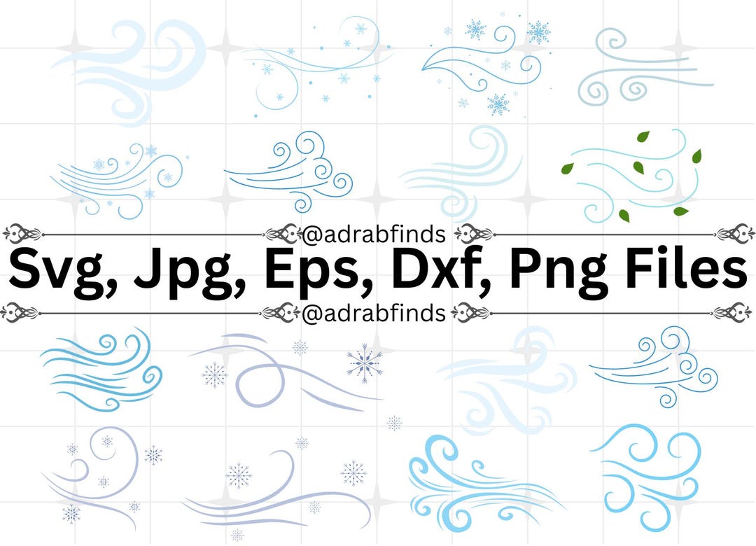 Wind Svg Bundle, Wind Png, Wind Svg, Weather Svg, Wind Clipart, Storm ...