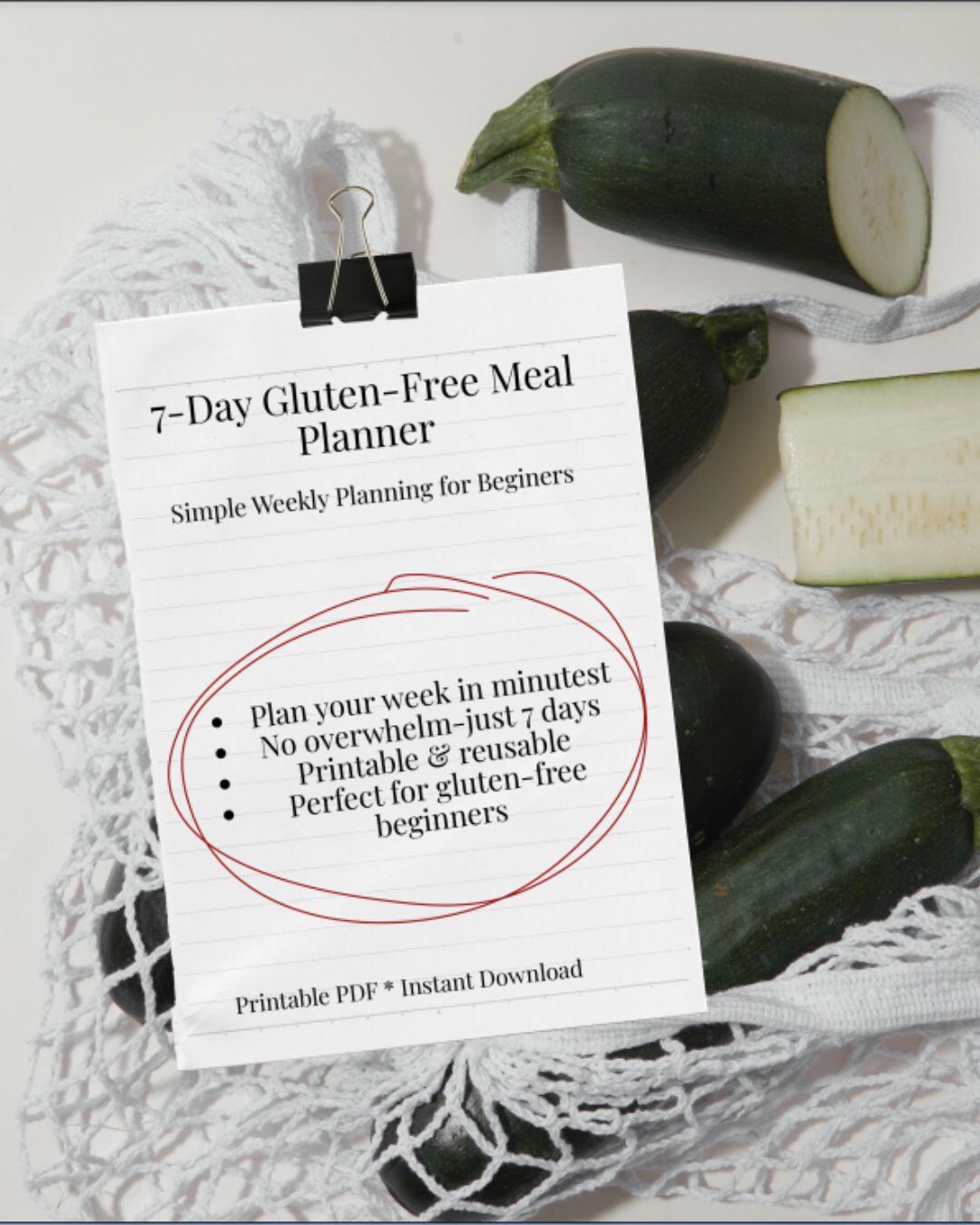 7-day Gluten-free Meal Planner | Weekly Meal Plan Printable PDF ...