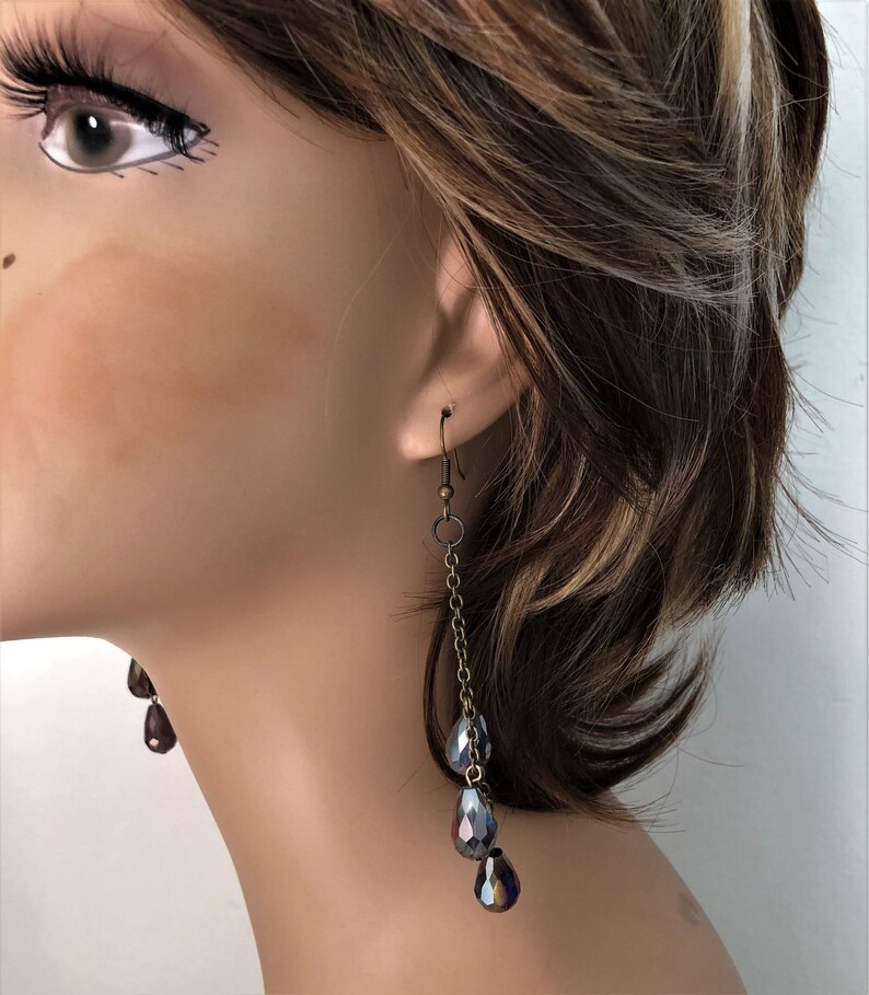 Long Teardrop Earrings Mermaid Tears Drop Earrings Boho Chic - Etsy