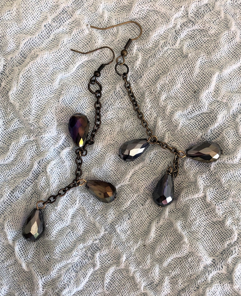 Long Teardrop Earrings Mermaid Tears Drop Earrings Boho Chic - Etsy