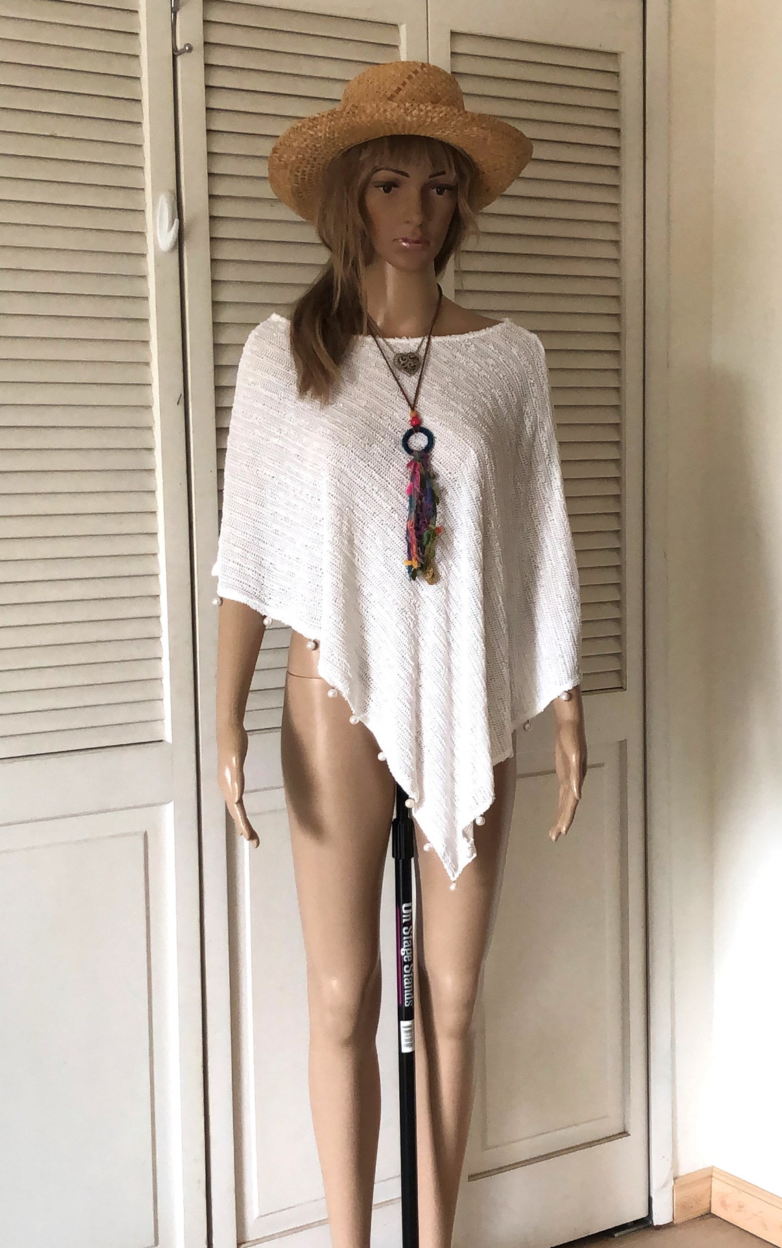 Womens Sexy Summer Poncho Asymetrical Fabric Poncho Etsy
