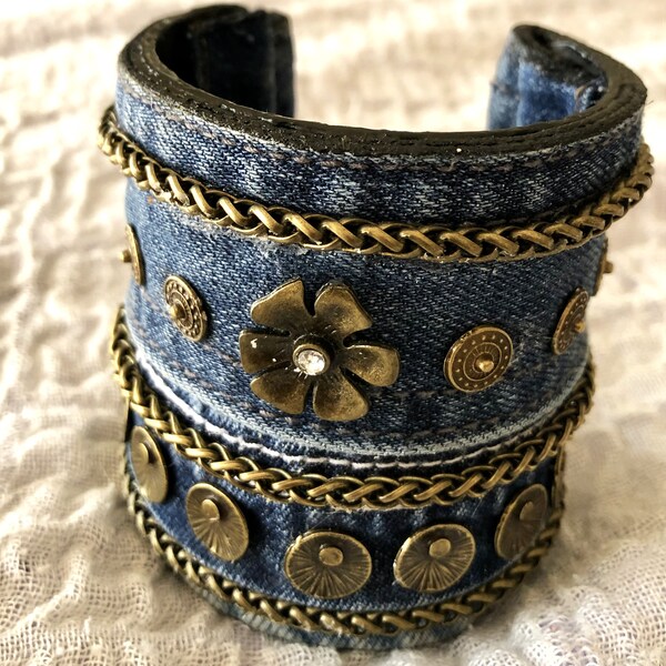 Denim Bracelet - Etsy