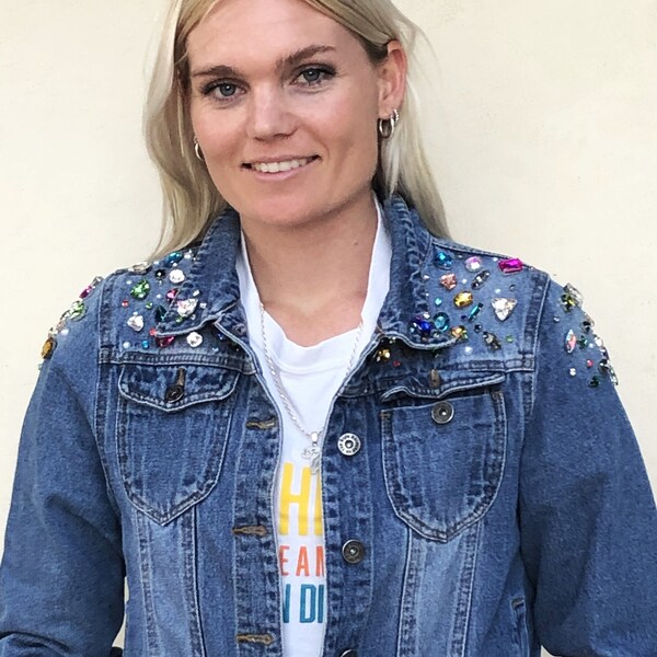 Embellished Denim Jacket - Etsy