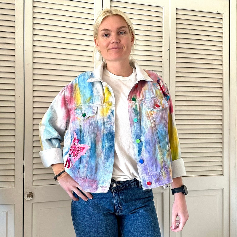 Hippie Jean Jacket - Etsy