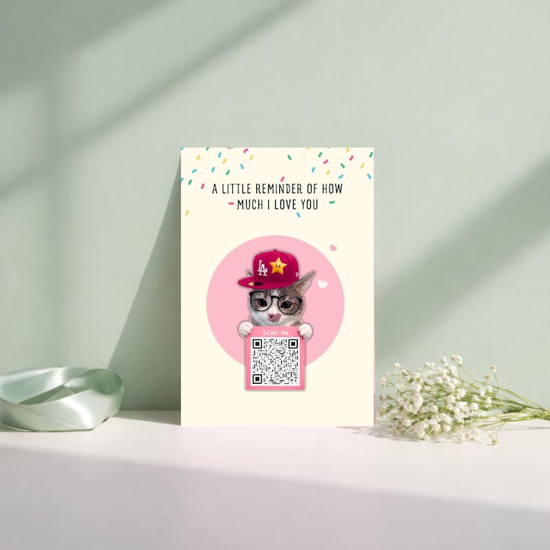 Birthday Card Interactive, Ecard, Printable Birthday Card, QR Code Card ...