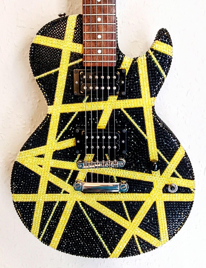 Cort Les Paul With EVH Style Worn Finish and Crystal Rhinestones - Etsy