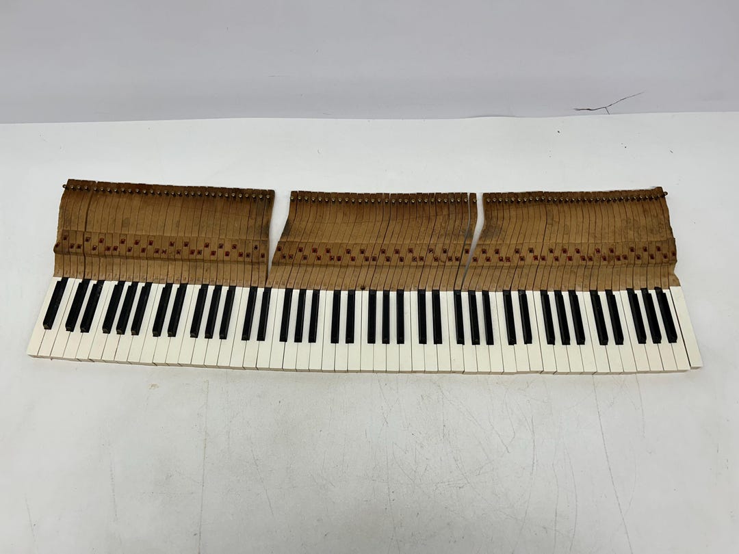 As is Set 88 Vintage Salvaged Real Piano Keys Keyboard Musical ...