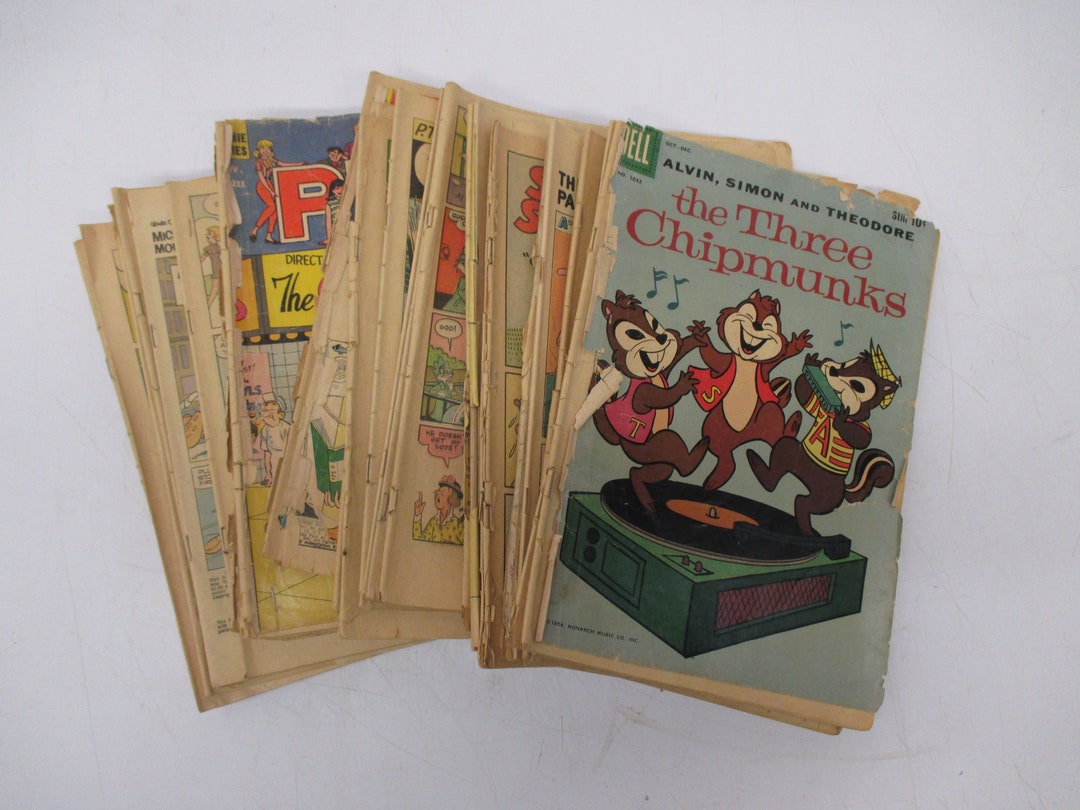 Lot of Vintage Comic Books Cartoons Comics Paper Strips Art Crafts as ...