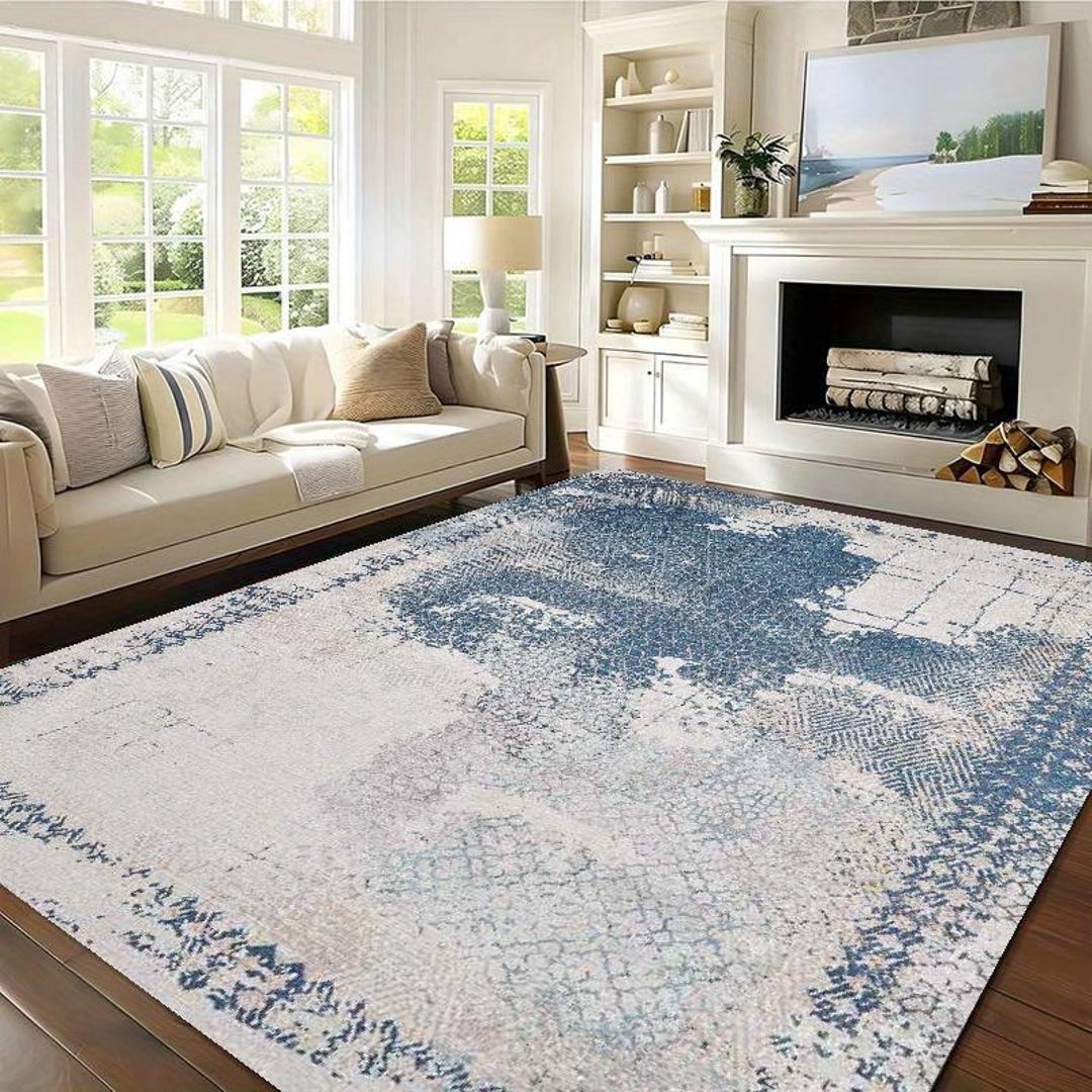 Abstract Blue Beige Pattern – Modern Textured Surface Design - Vintage ...