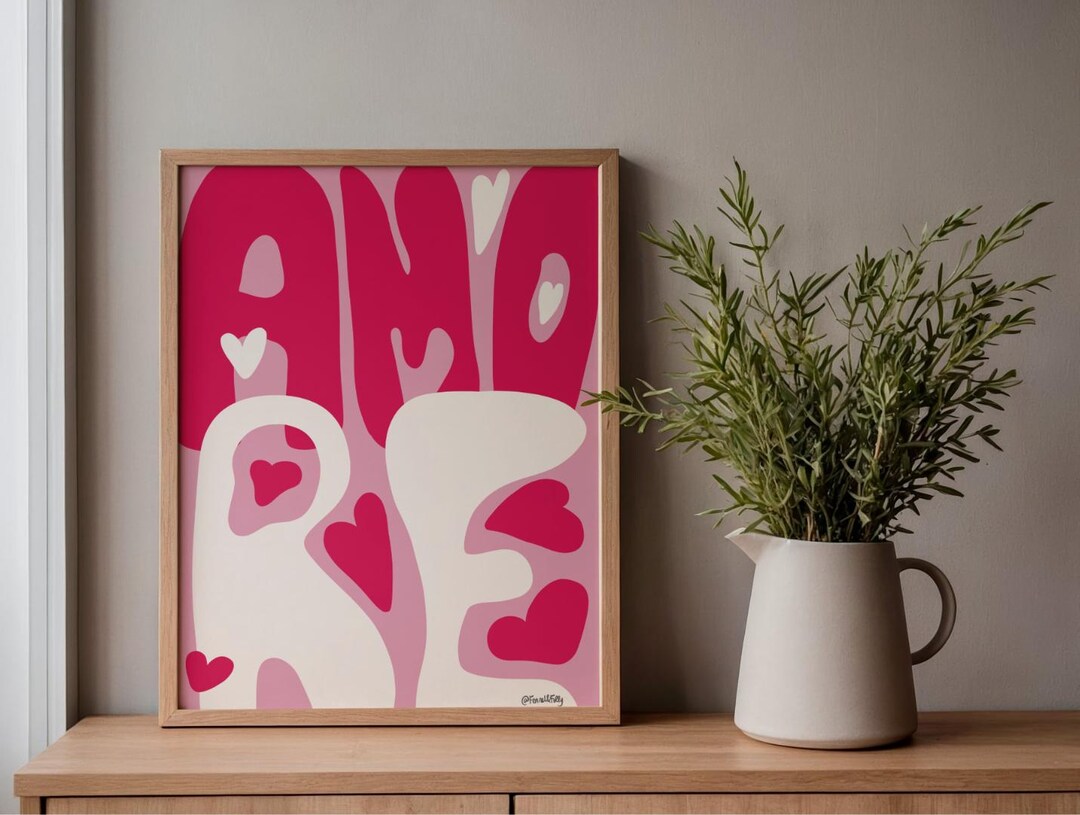 Valentine's Day Love Printable Set of 2 - Amore Quote Posters, Romantic ...