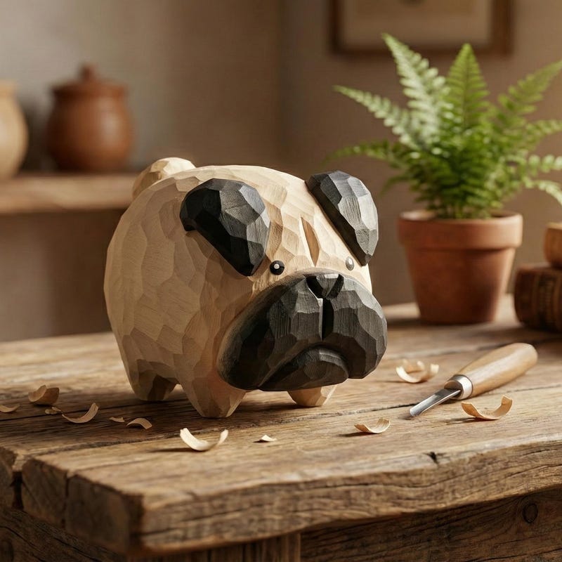 Garden Pug Statue - Etsy UK