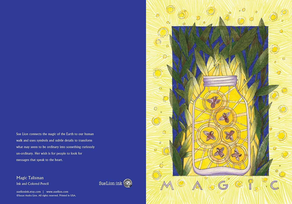 Magic Talisman - A7 Card - Fireflies Are Angels - Etsy