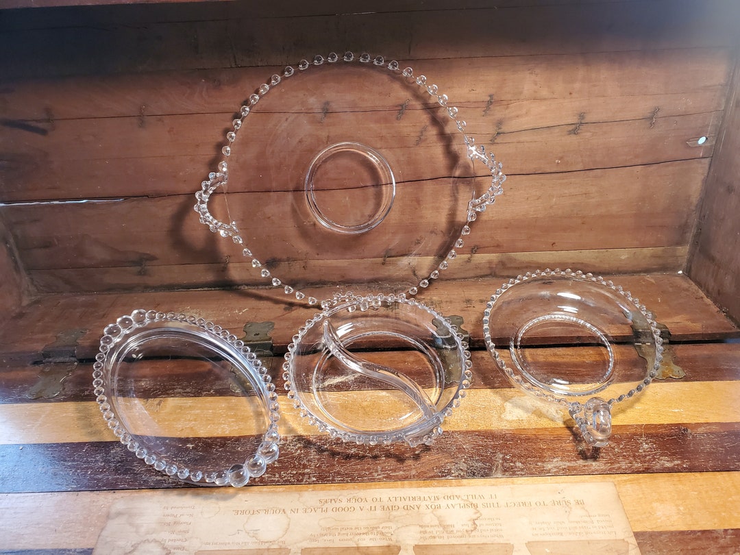 Nappy, Handled Plate, Oval Tray, Divided Relish Candlewick Imperial ...