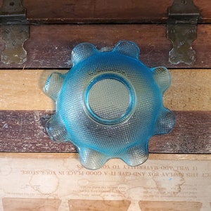 Ice Blue Ruffle Bowl Waffle Pattern Colony Italy Vintage - Etsy