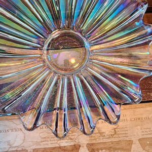 Bowls Clear Iridescent Celestial Federal Glass Company Vintage - Etsy