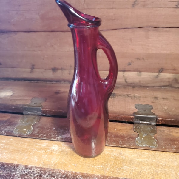 Royal Ruby Anchor Hocking Pitcher - Etsy