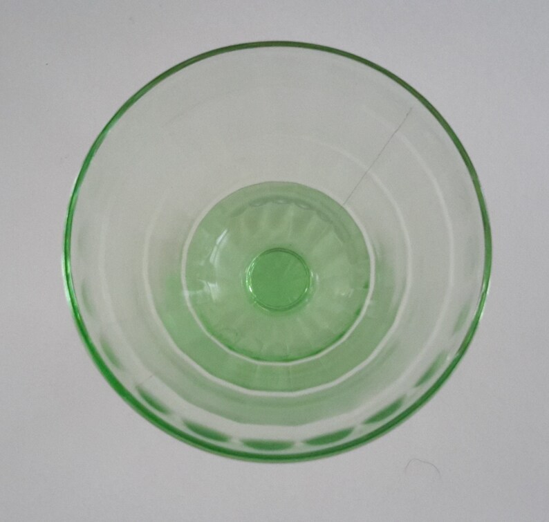 Champagne or Tall Sherbet Green Pillar Optic Hocking Glass - Etsy