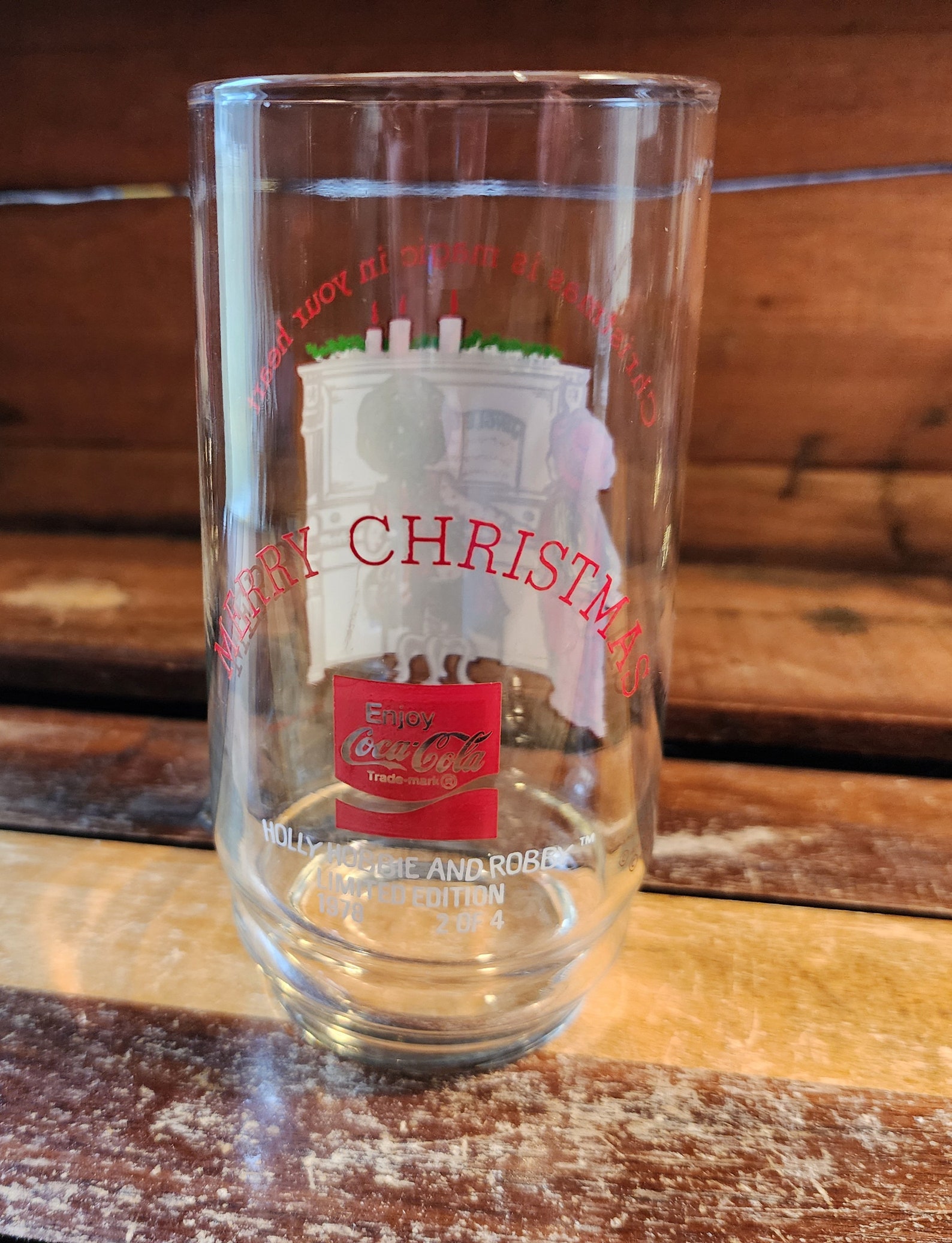 Holly and Robby Hobbie 1978 Coca Cola Christmas Glass Tumbler Vintage ...