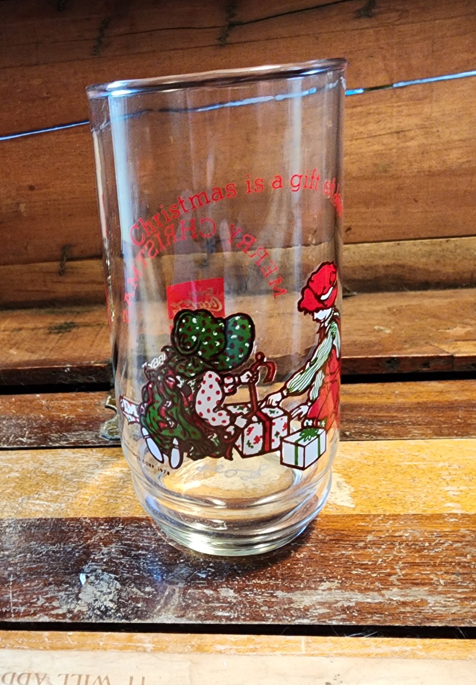 Holly and Robby Hobbie 1978 Coca Cola Christmas Glass Tumbler Vintage ...